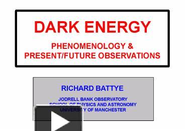 DARK ENERGY presentation | free to download