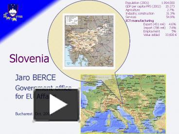 PPT – Slovenia PowerPoint presentation | free to view - id: 22423b-MWM3Y