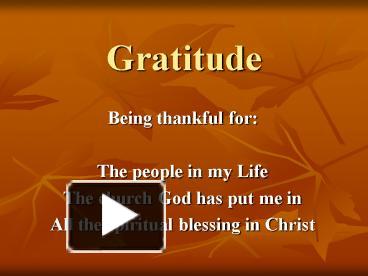 Gratitude presentation | free to view