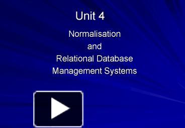 Normalisation presentation | free to view