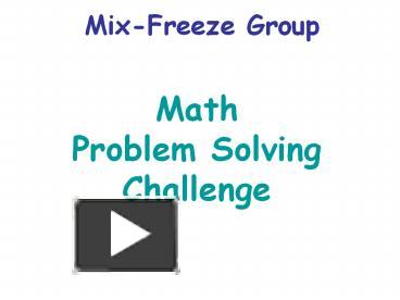 PPT – Mix-Freeze Group PowerPoint presentation | free to view - id ...