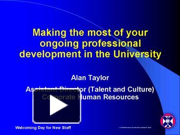 PPT – Making the most of your ongoing professional development in the ...