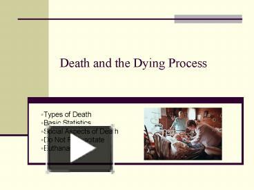 Death and the Dying Process presentation | free to view