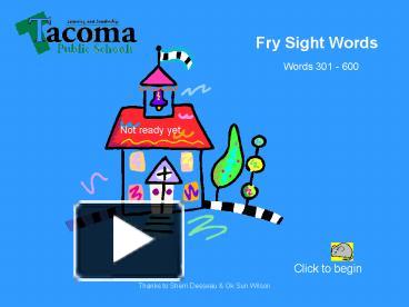 Fry Sight Words presentation | free to view