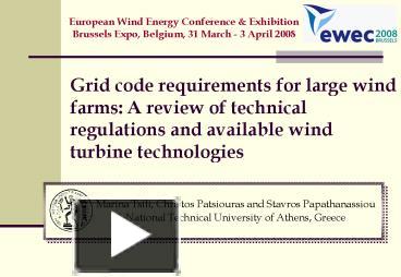 Grid code requirements for large wind farms: A review of technical regulations and available ...