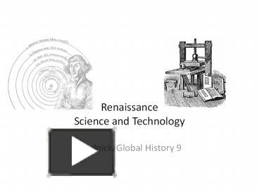 Renaissance Science and Technology presentation | free to view