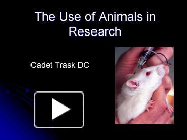 The Use of Animals in Research presentation | free to view