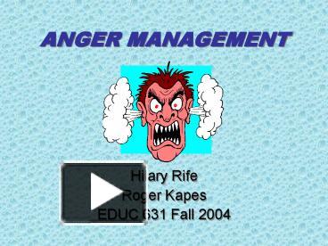 ANGER MANAGEMENT presentation | free to view