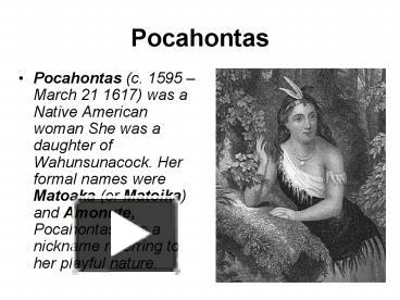 Pocahontas presentation | free to view