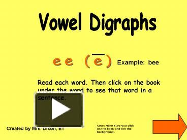 PPT – Vowel Digraphs PowerPoint presentation | free to view - id: 2340e ...