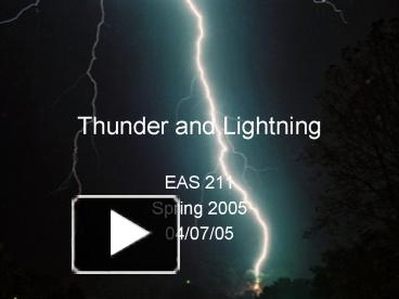 Thunder and Lightning presentation | free to view