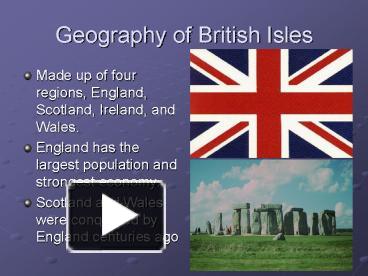 Geography of British Isles presentation | free to view