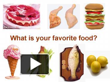What is your favorite food presentation | free to view