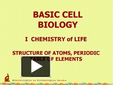PPT – STRUCTURE OF ATOMS, PERIODIC TABLE OF ELEMENTS PowerPoint ...