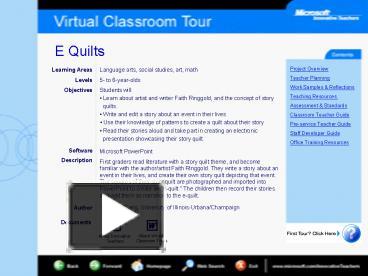 Virtual Classroom Tour Template presentation | free to view