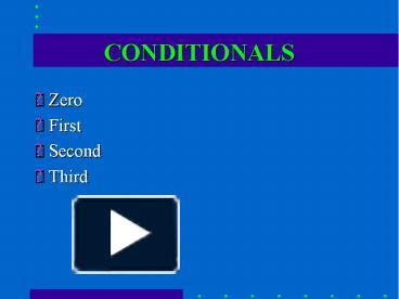 CONDITIONALS presentation | free to download