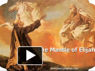 The Mantle of Elijah presentation | free to download