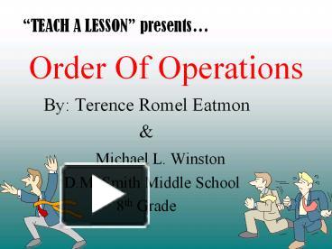Order of Operations presentation | free to download