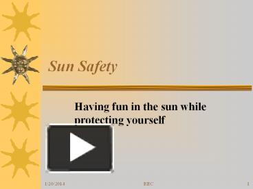 Sun Safety presentation | free to download