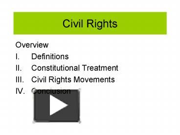 Civil Rights presentation | free to view
