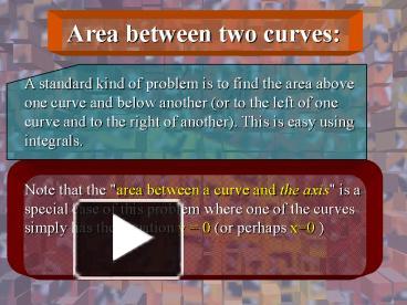 Area between two curves: presentation | free to download
