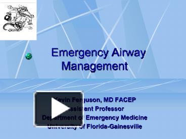 Emergency Airway Management presentation | free to view