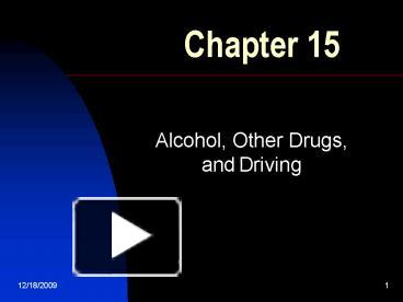 Alcohol, Other Drugs, and Driving presentation | free to view
