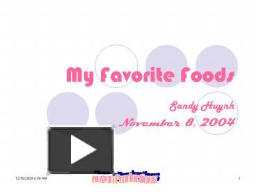 My Favorite Foods presentation | free to view