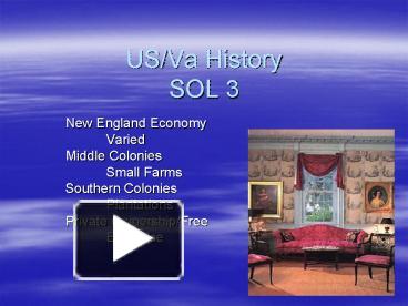 PPT – USVa History SOL 3 PowerPoint presentation | free to view - id ...