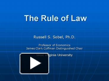 PPT – The Rule of Law PowerPoint presentation | free to view - id ...