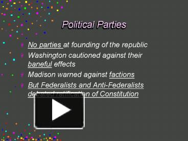PPT – Political Parties PowerPoint presentation | free to view - id ...