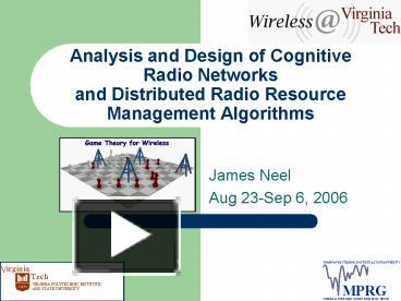 Analysis and Design of Cognitive Radio Networks and Distributed Radio Resource Management ...