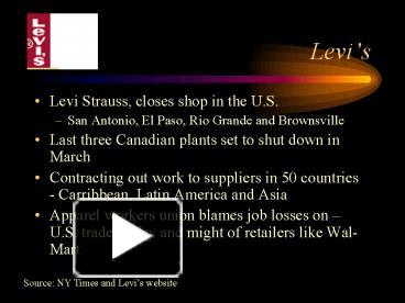 Levis presentation | free to view