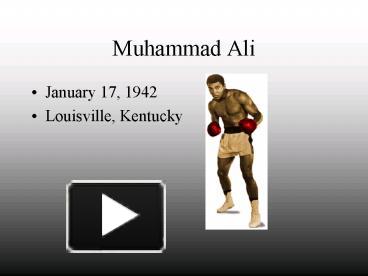 Muhammad Ali presentation | free to view