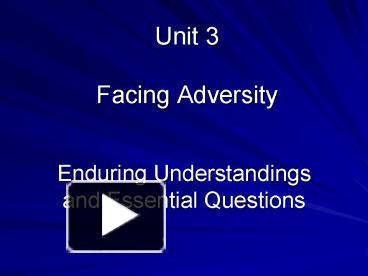 PPT – Enduring Understandings and Essential Questions PowerPoint ...