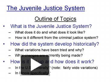The Juvenile Justice System presentation | free to view