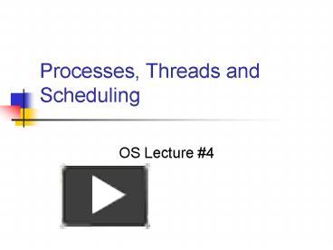 Processes, Threads and Scheduling presentation | free to view