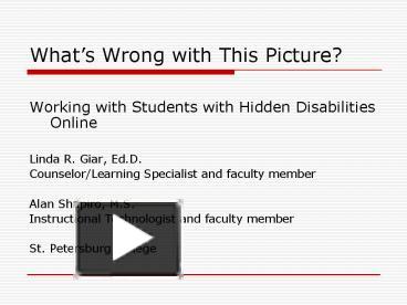 PPT – Whats Wrong with This Picture PowerPoint presentation | free to ...