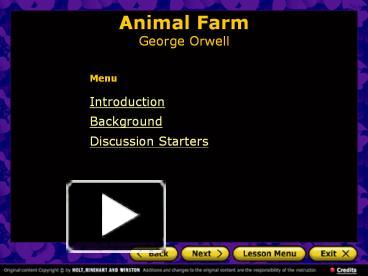 Animal Farm George Orwell presentation | free to download