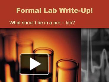 Formal Lab WriteUp presentation | free to view