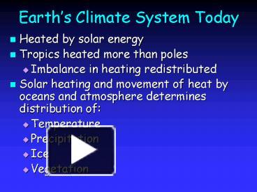Earths Climate System Today presentation | free to download