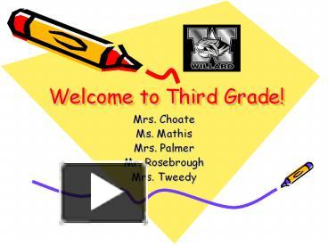 PPT – Welcome to Third Grade! PowerPoint presentation | free to ...