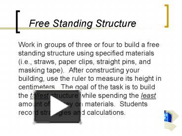 Free Standing Structure presentation | free to view