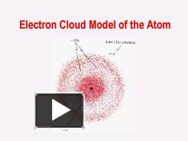 Electron Cloud Model of the Atom presentation | free to view