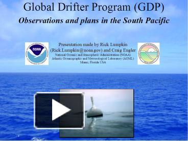 Global Drifter Program GDP presentation | free to view