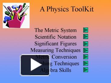The Metric System Scientific Notation Significant Figures Measuring ...