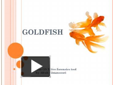PPT – GOLDFISH PowerPoint presentation | free to view - id: 25120a-ZDc1Z