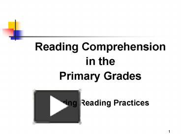 Reading Comprehension presentation | free to view