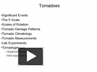 Tornadoes presentation | free to view