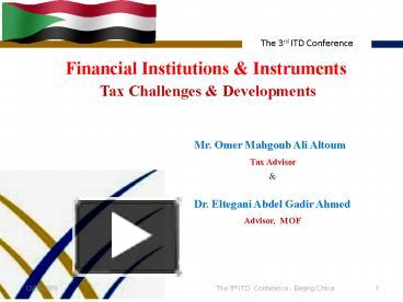 Financial Institutions presentation | free to view